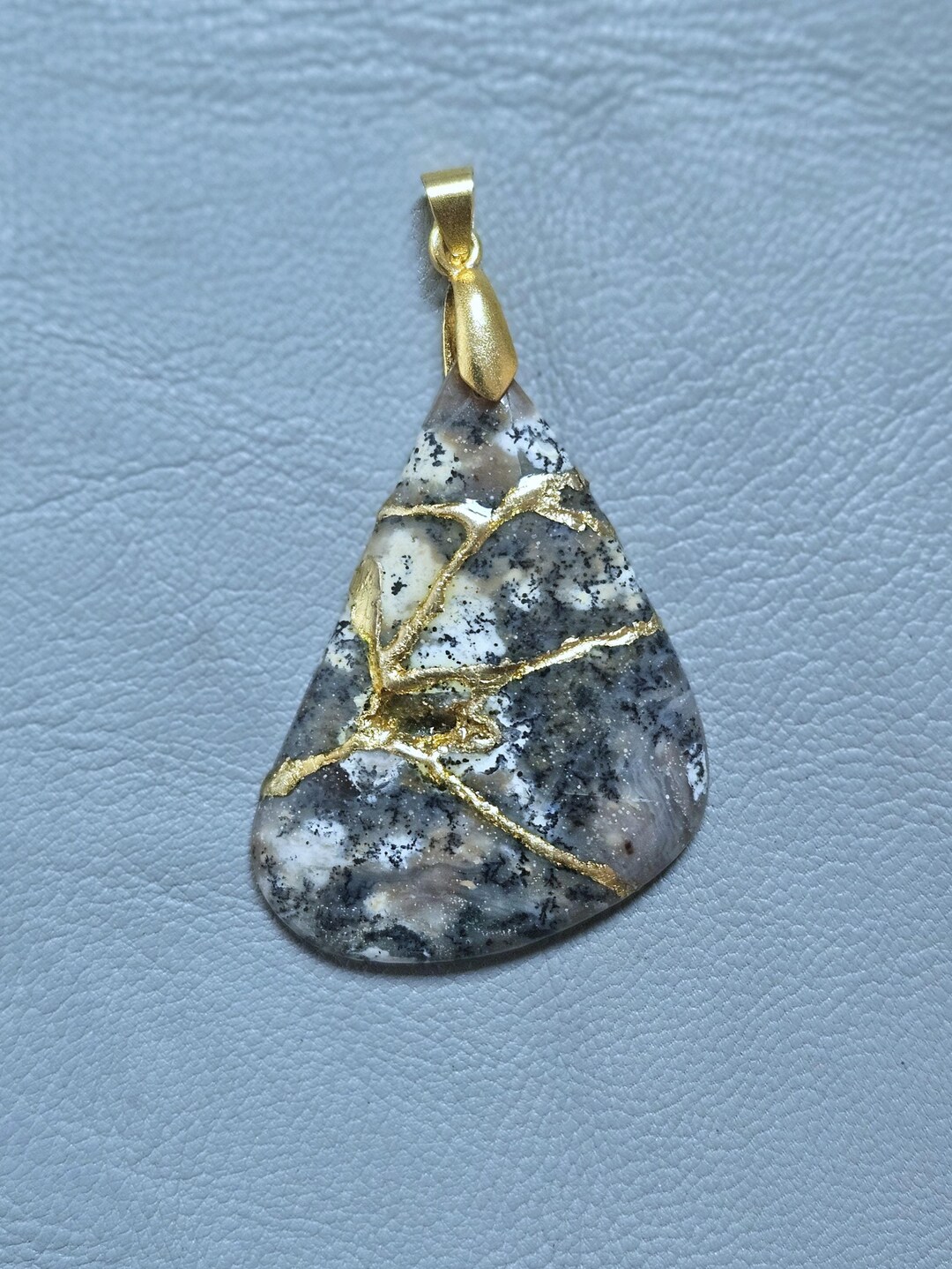 WABI SABI ART Japanese Art Kintsugi Necklace Agate Handmade Jewelry ...