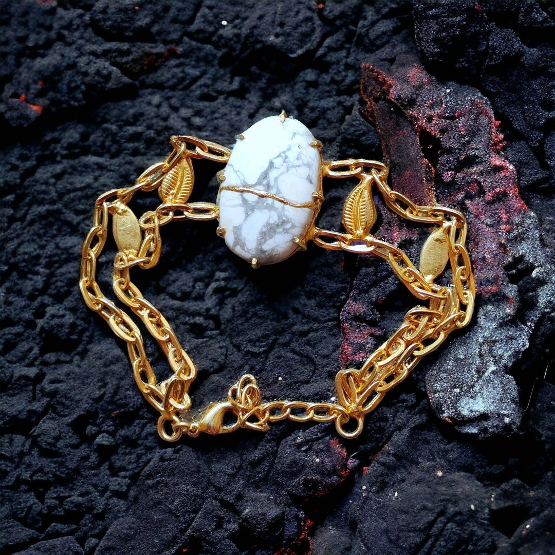 INITIAL BRACELET KINTSUGI Japanese Art Jewelry Mens Bracelet Gold ...