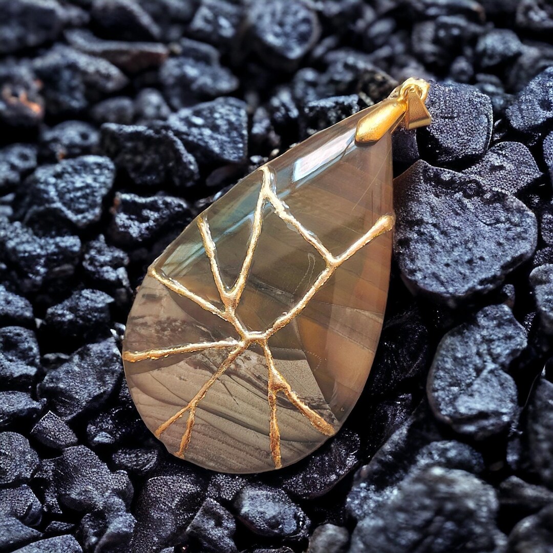 KINTSUGI NECKLACE JEWELRY Art Deco Jewelry Kawaii Jewelry Nature ...