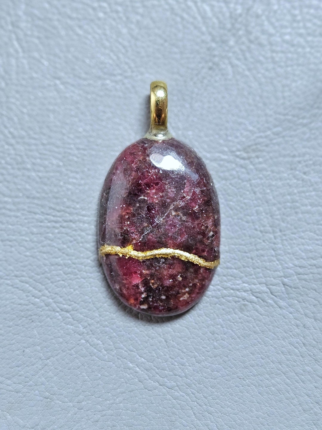 DAINTY NECKLACE KINTSUGI Art Japanese Art Deco Jewelry Handmade Agate ...