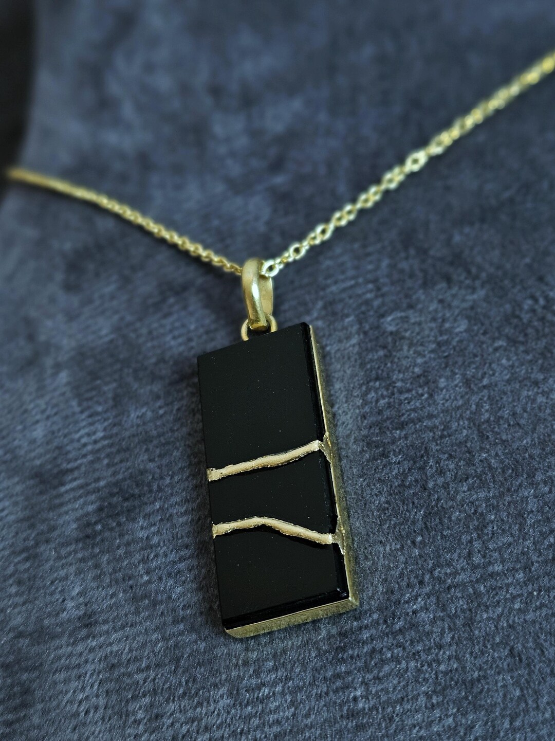 KINTSUGI NECKLACE MENS Necklace Jewelry Japanese Art Chunky Necklace ...