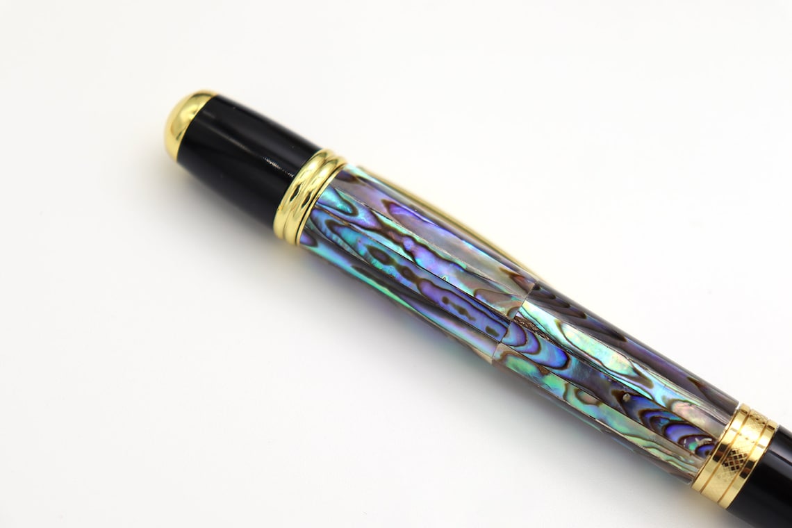 Natural Handmade Abalone Sea Shell Rollerball Pen, Mother of Pearl ...
