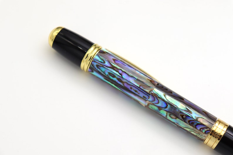 Natural Handmade Abalone Sea Shell Rollerball Pen, Mother of Pearl ...