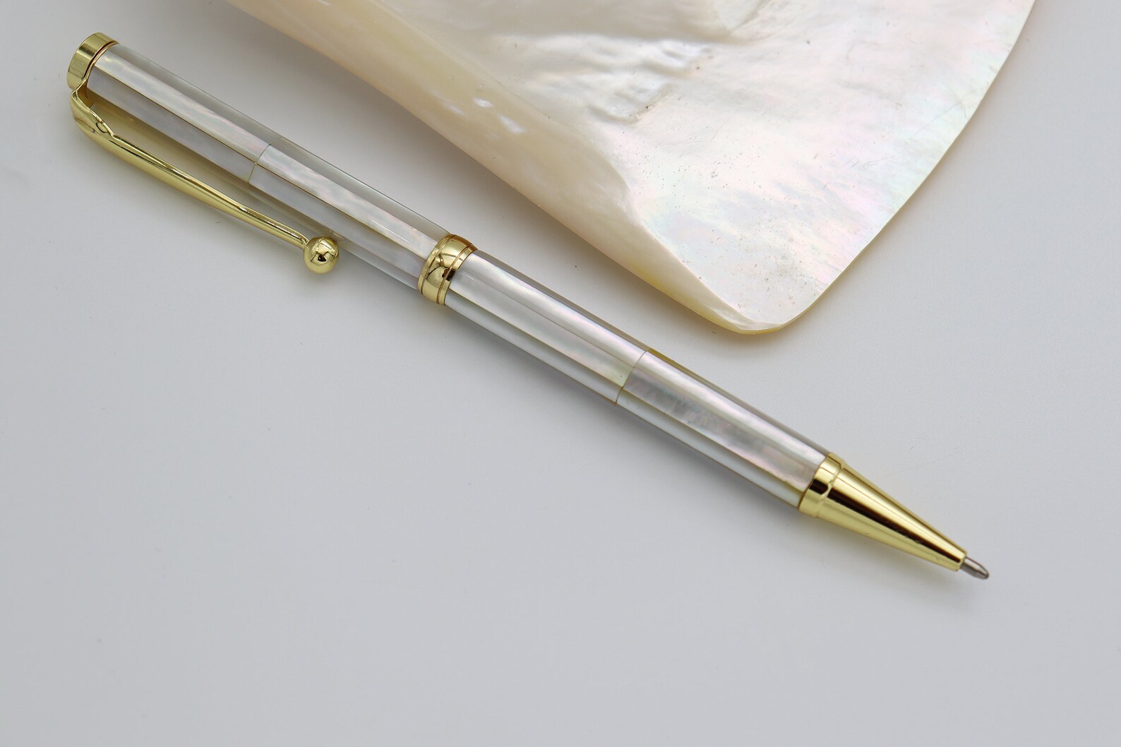 Natural Handmade White Sea Shell Rollerball Pen, Mother of Pearl ...