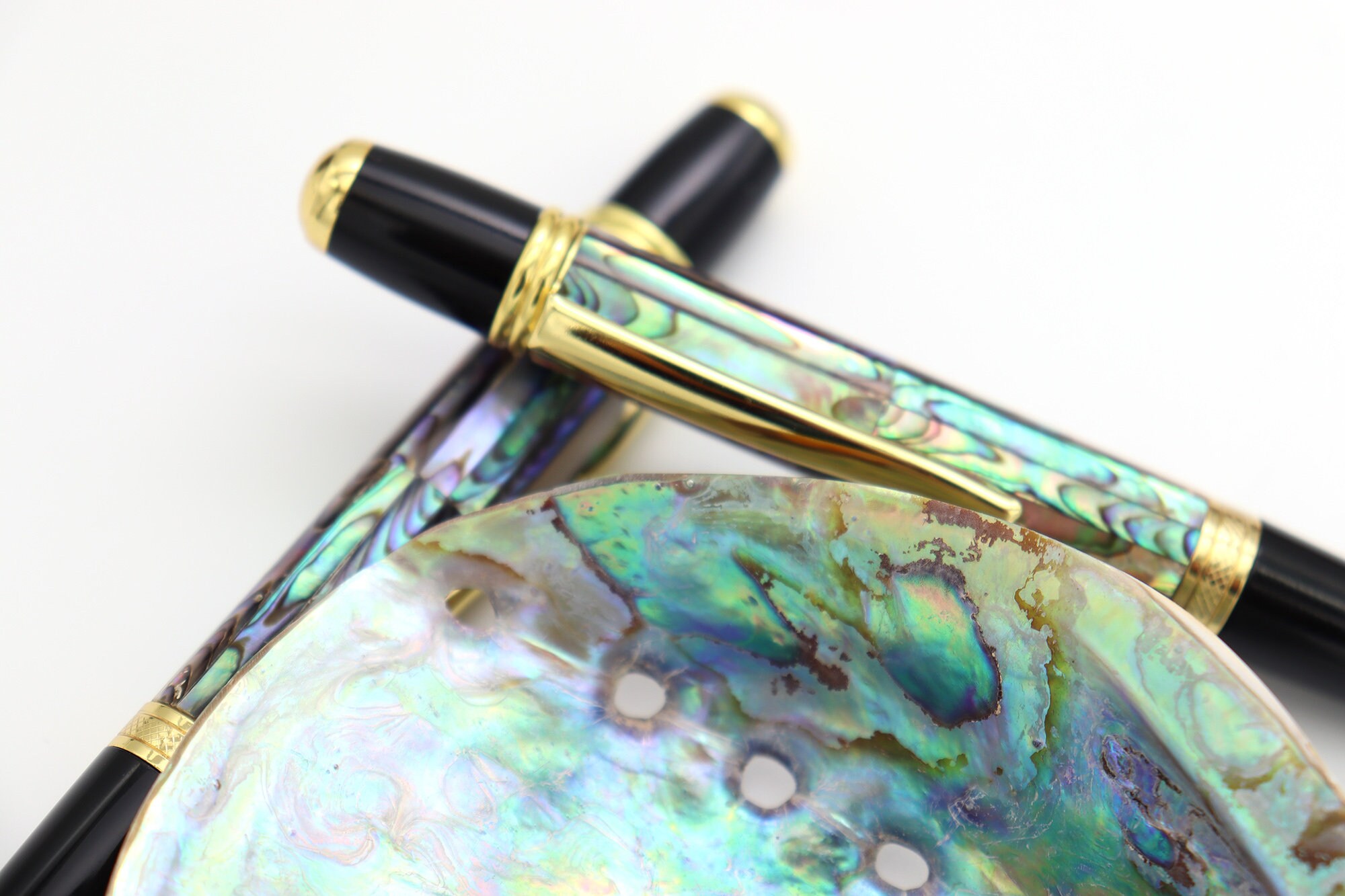 Natural Handmade Abalone Sea Shell Rollerball Pen, Mother of Pearl ...