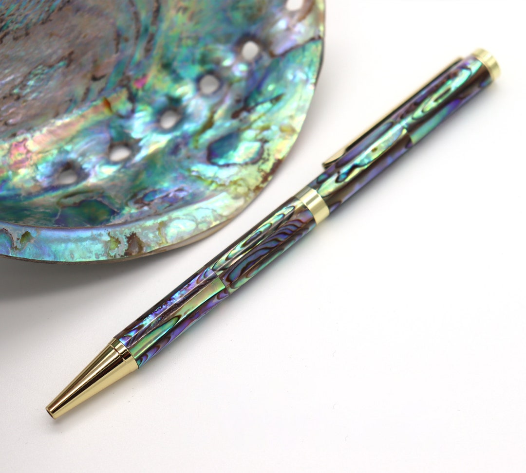 Natural Abalone Sea Shell Fine Rollerball Pen, Mother of Pearl ...