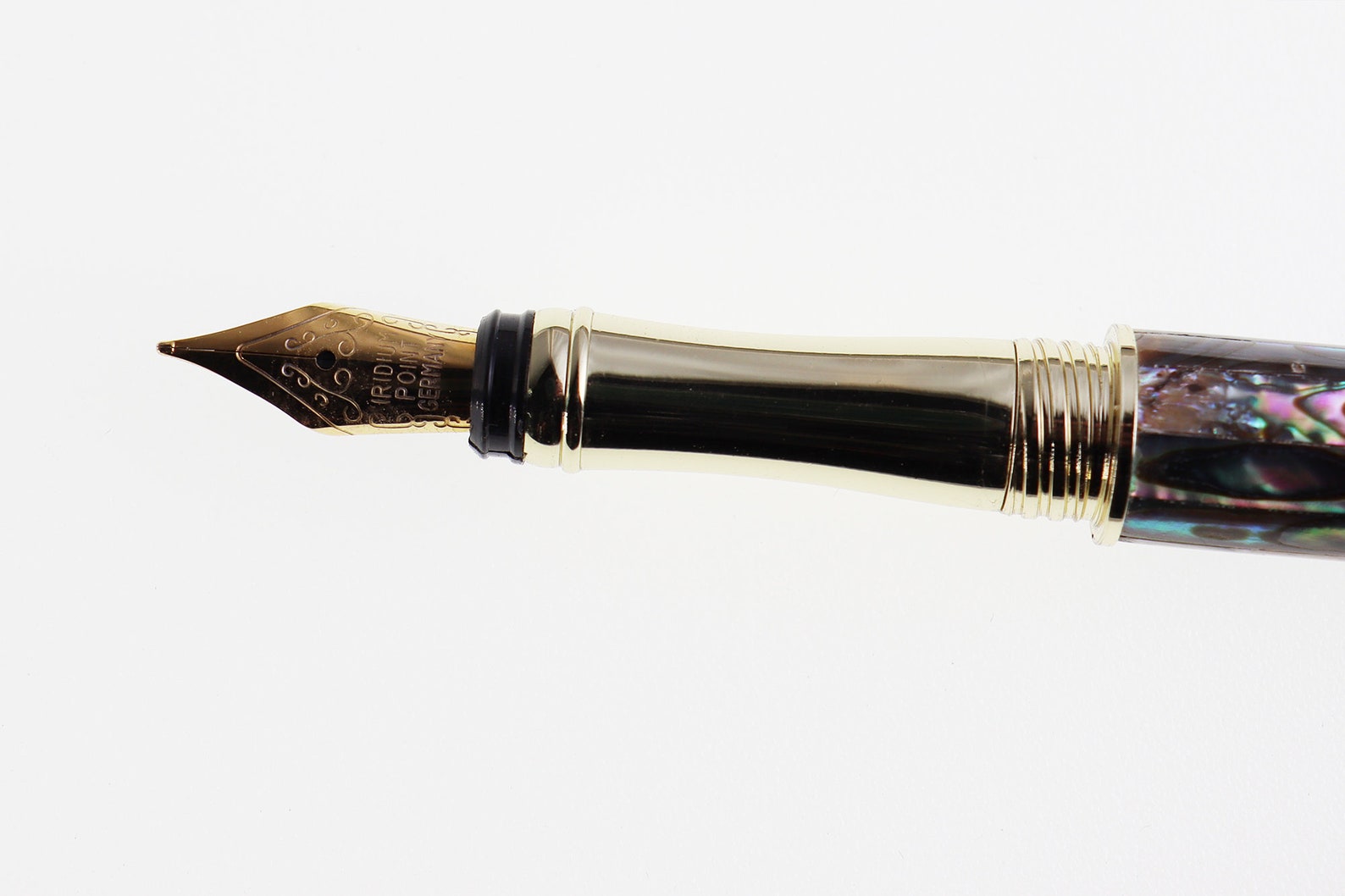 Natural New Zealand Abalone Shell Peacock Green Fountain Pen Handmade ...
