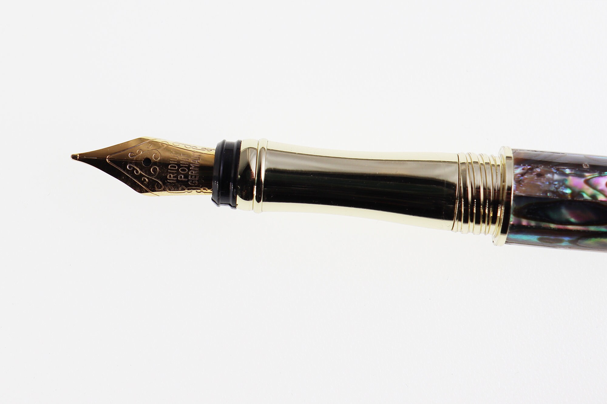 Natural New Zealand Abalone Shell Peacock Green Fountain Pen Handmade ...