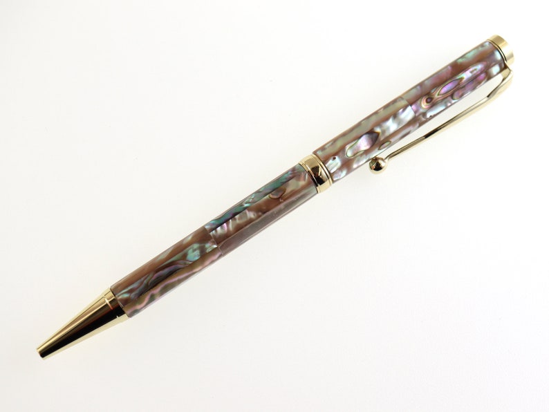 Mother of Pearl Shell Ballpoint Pen, Seashell Rollerball Pen, Natural ...