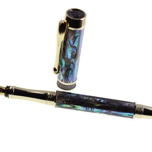 Natural New Zealand Abalone Shell Peacock Green Fountain Pen Handmade Mother of Pearl Pens - Etsy