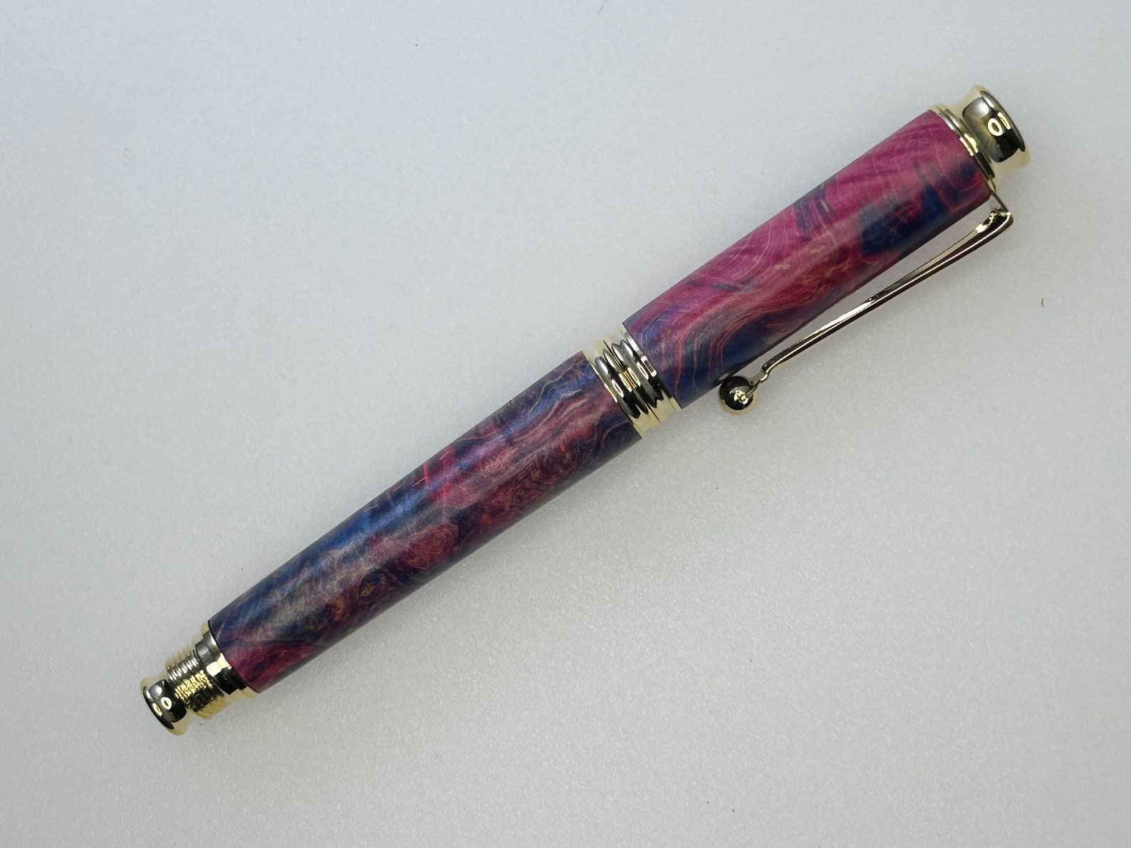 Maple Ballpoint Pen 18K Gold Finish Handmade Stable Colored Wooden Pens ...