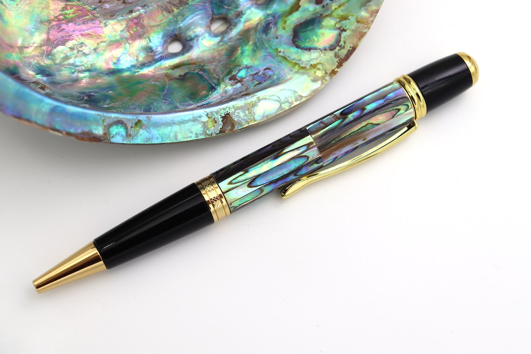 Natural Handmade Abalone Sea Shell Rollerball Pen, Mother of Pearl ...