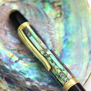 Natural Handmade Abalone Sea Shell Rollerball Pen, Mother of Pearl ...