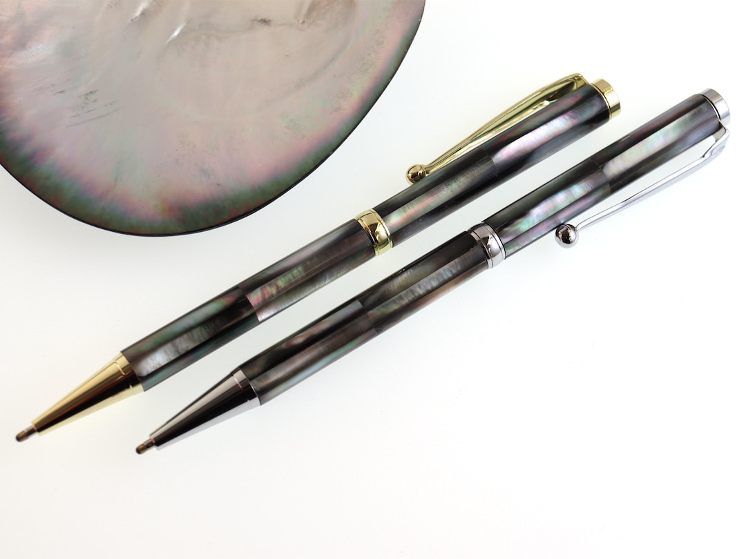 Mother of Pearl Shell Ballpoint Pen, Seashell Rollerball Pen, Natural ...