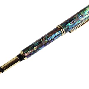 New Zealand Abalone Seashells Pen, 18k Gold Plated Oceanic Origin ...