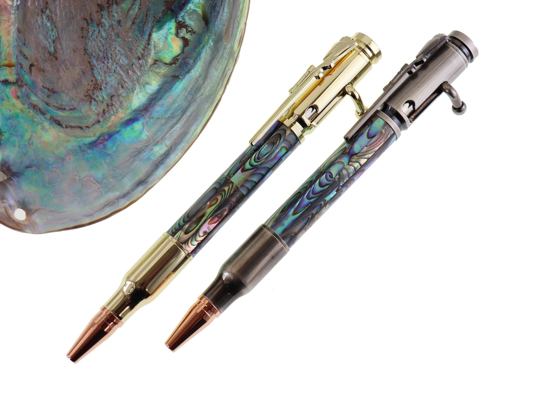 Mother of Pearl Shell Lnlaid Gun Ballpoint Pen Type, Seashell ...