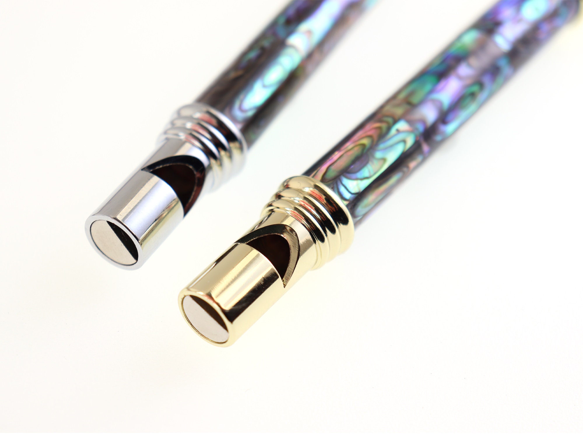 New Personalized Mother of Pearl Shell Metal Whistle, Lnlaid Seashell ...