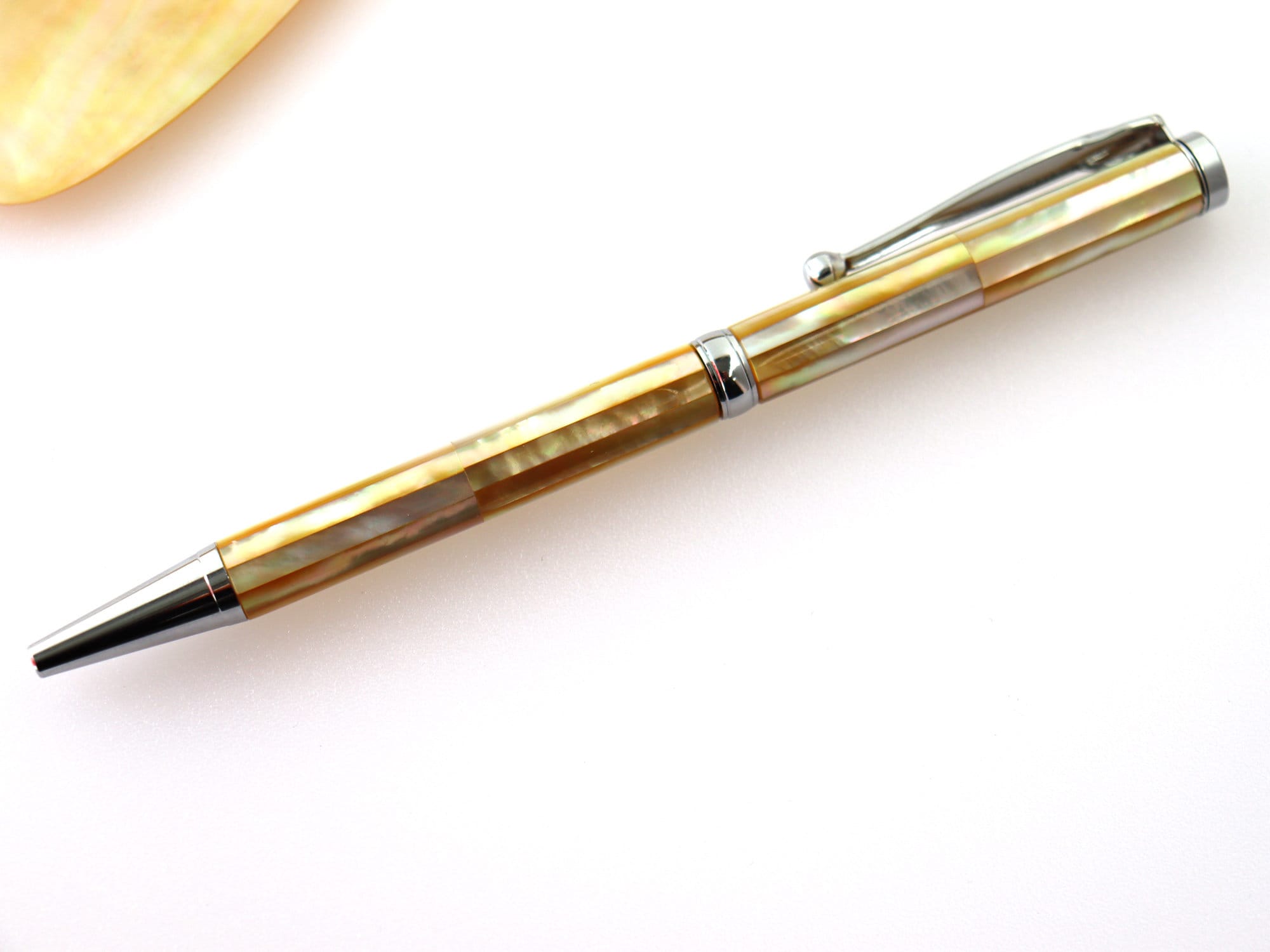 Mother of Pearl Shell Ballpoint Pen, Seashell Rollerball Pen, Natural ...