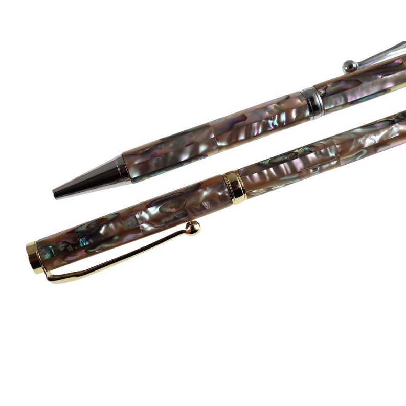Mother of Pearl Shell Ballpoint Pen, Seashell Rollerball Pen, Natural ...