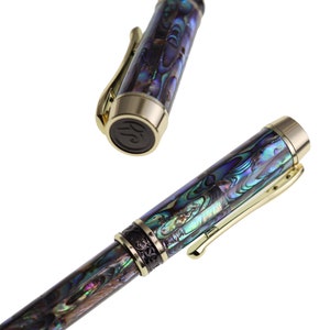 Natural New Zealand Abalone Shell Peacock Green Fountain Pen Handmade Mother of Pearl Pens - Etsy