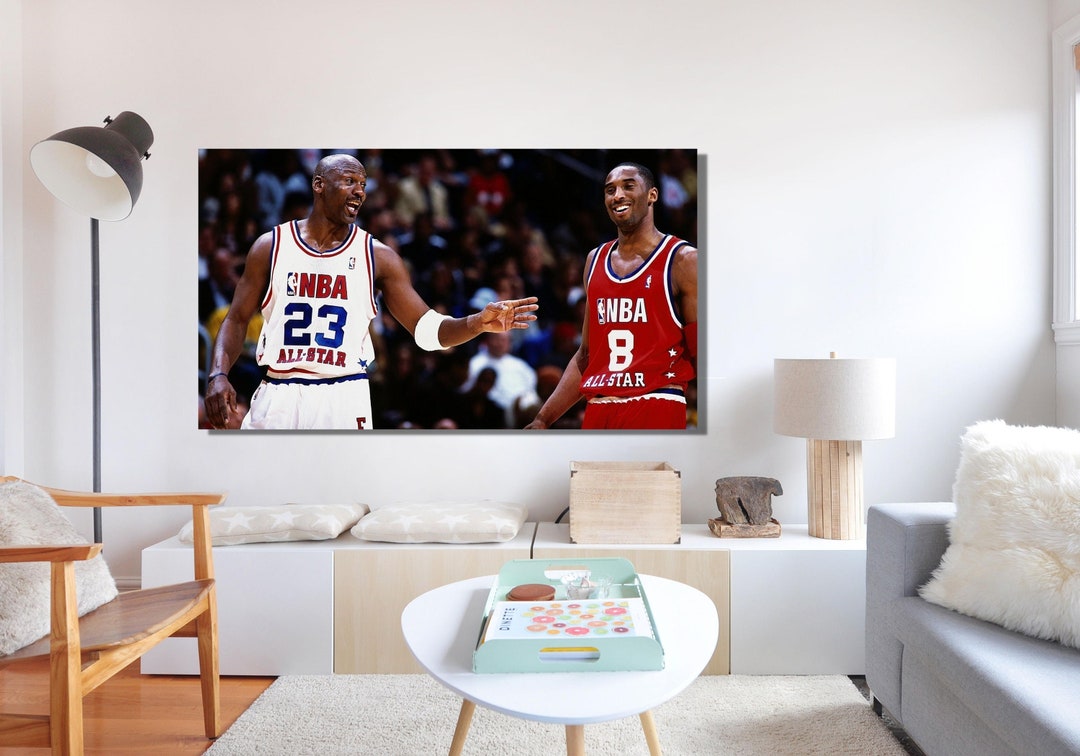 Michael Jordan Kobe Bryant Poster Jordan Bryant Canvas Wall - Etsy