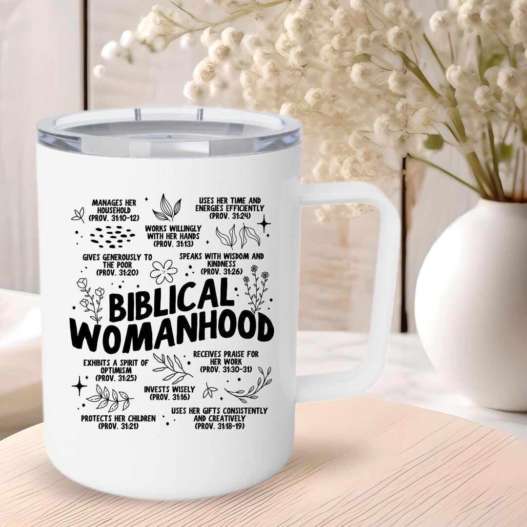 Proverbs 31 Woman Travel Mug 17 Oz With Lid & Straw, Biblical Womanhood ...