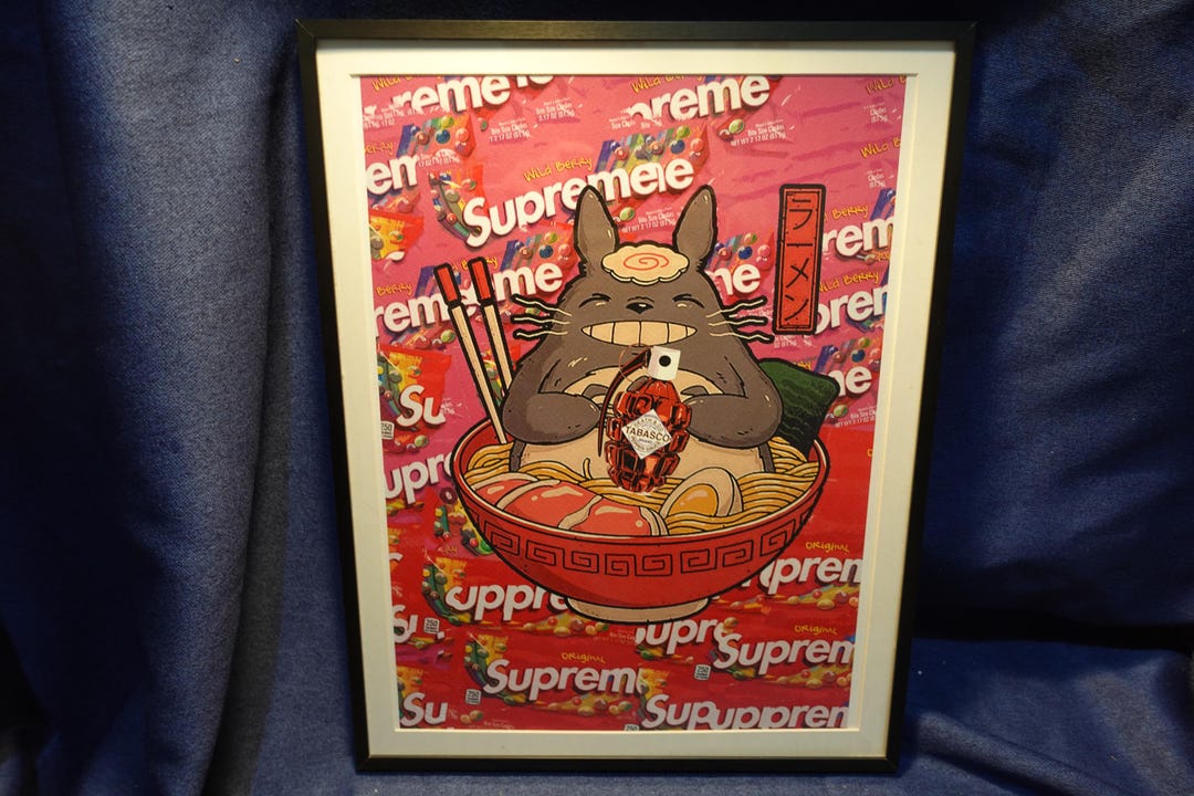Totoro X Supreme Death NYC #AP/100 World Art Printing Limited Framed - Etsy