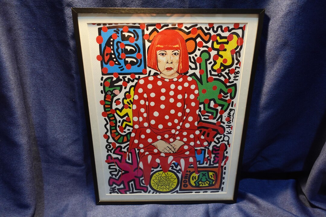 Yayoi Kusama Dots X Keith Haring Death NYC #AP/100 World Art Printing ...