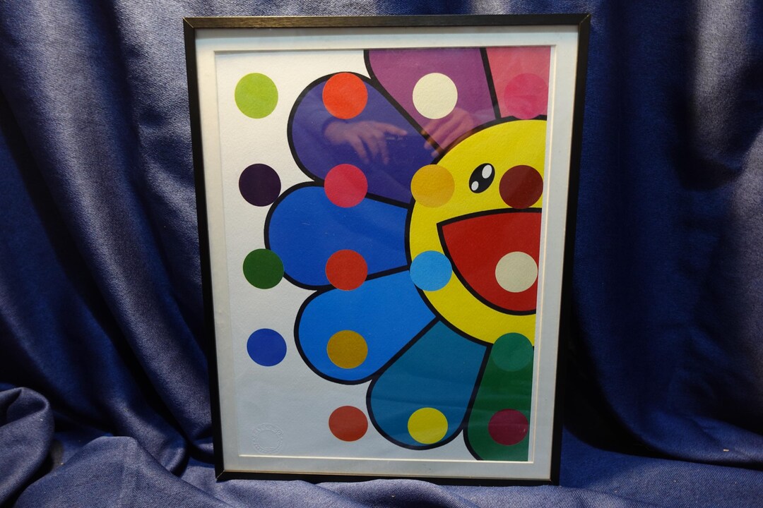 Takashi Murakami Sunflower X Hirst Dots DEATH NYC Original Signed and ...
