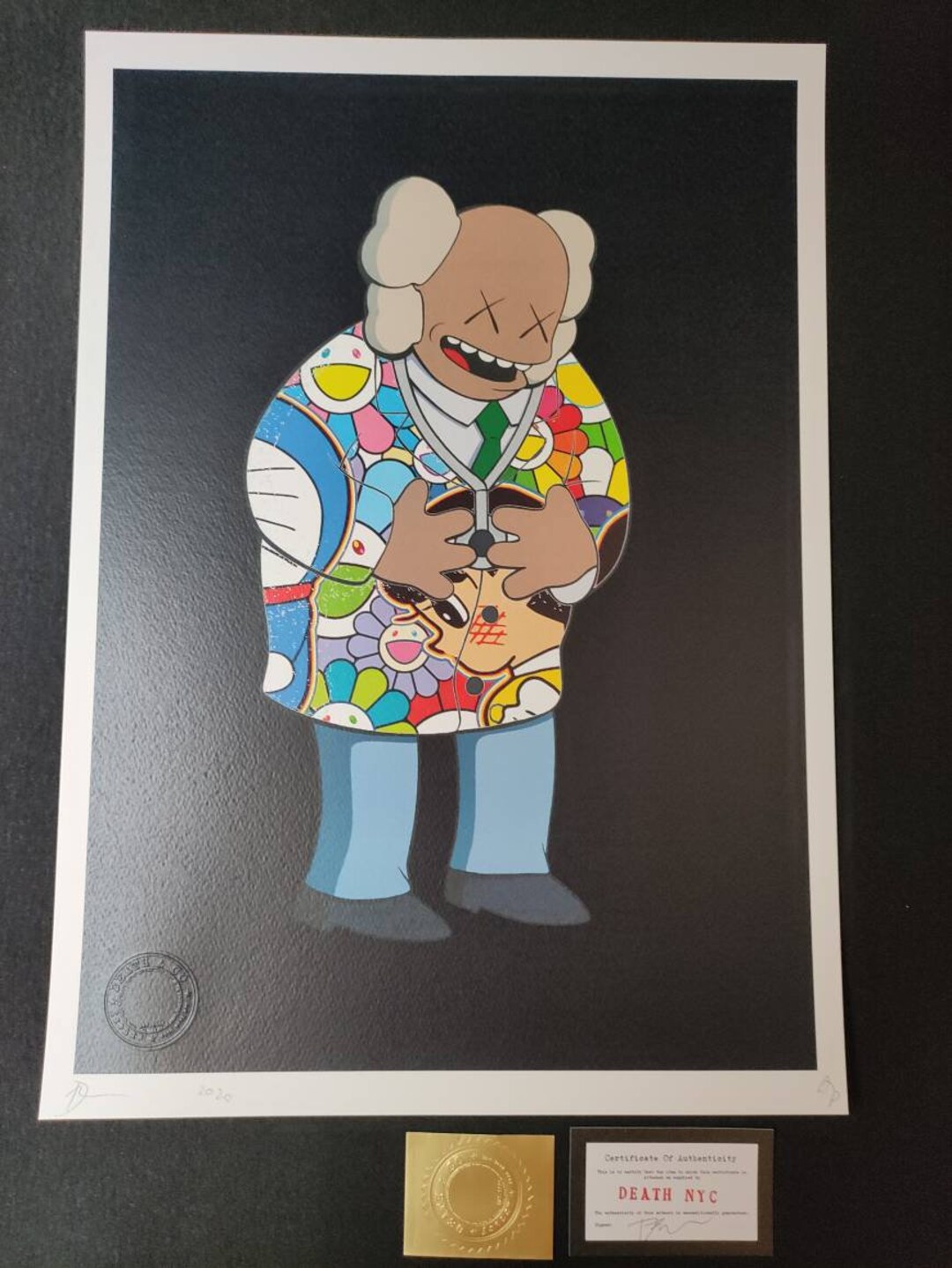 Kaws Holiday X Doraemon X Rainbow Flower Death NYC 2020 Original Signed ...