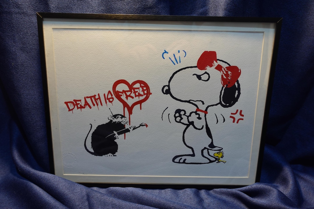 Banksy Snoopy Peanuts DEATH NYC Original Signed and Numbereda/p or ...