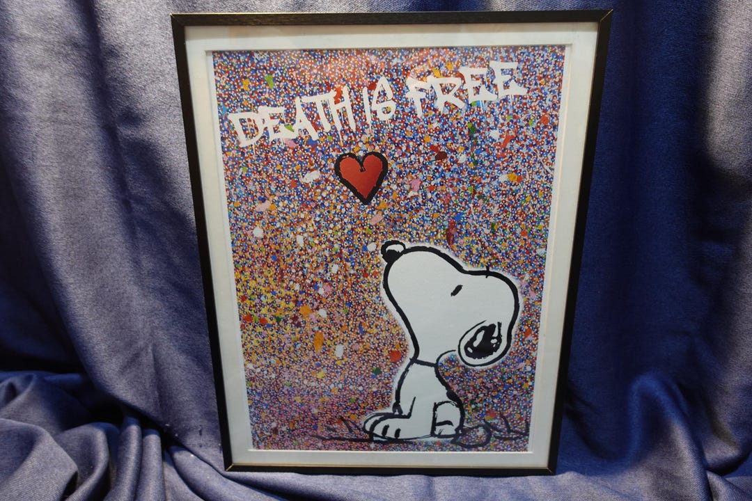 Peanuts Snoopy X Hirst Dots DEATH NYC Original Signed and Numbereda/p ...