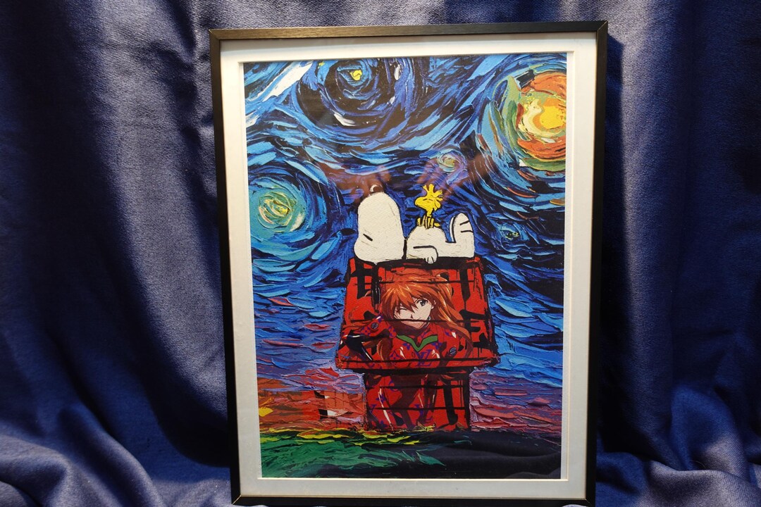 Peanuts Snoopy Van Gogh DEATH NYC Original Signed and Numbereda/p or ...