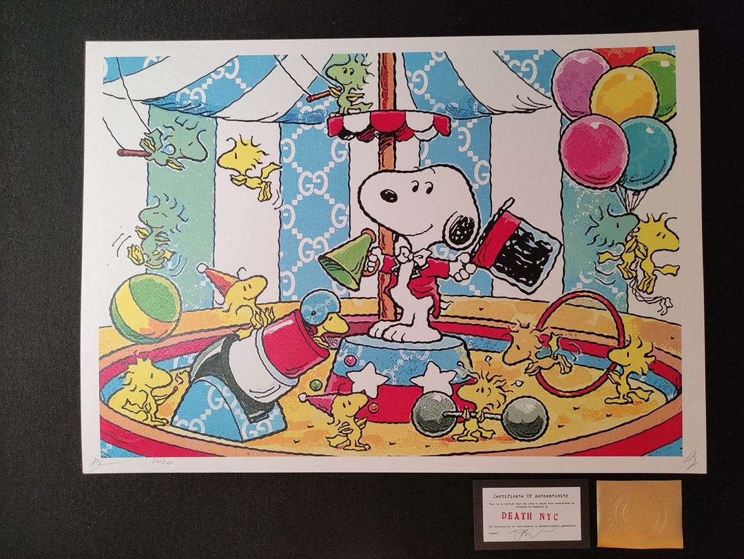 Snoopy DEATH NYC Signed & AP/100 Art Painting Limited - Etsy