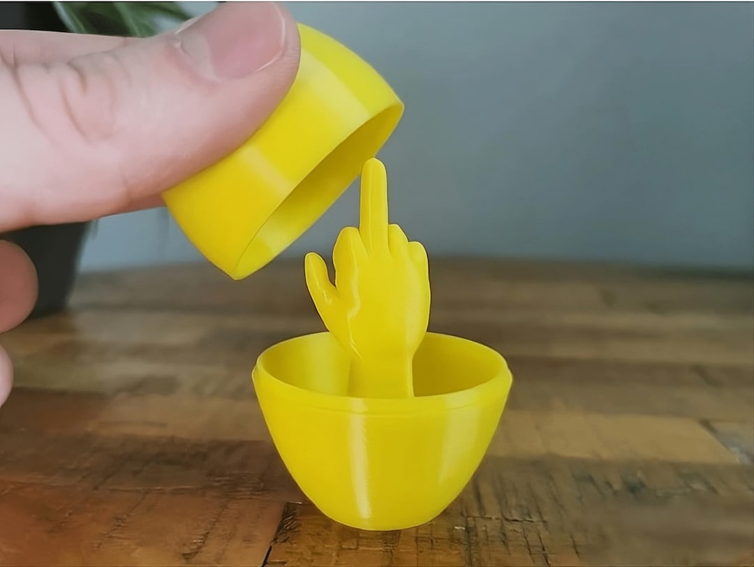 Middle Finger Surprise Egg, 3D Printed, Funny Gift, Secret Santa Gift ...