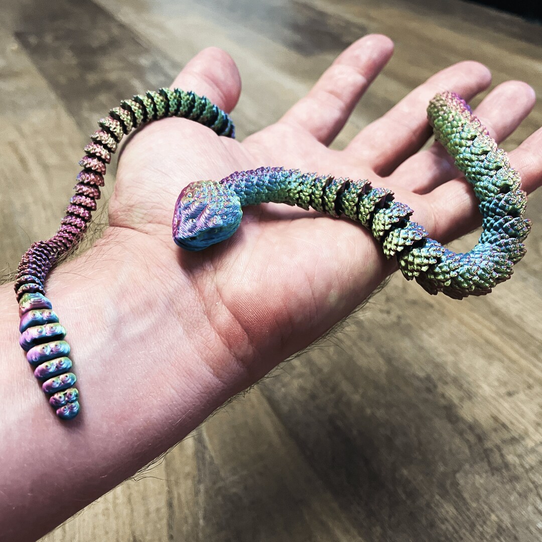 Multi-colour Changing Snake Fidget Toy: 3D Printed Desk Toy - Etsy