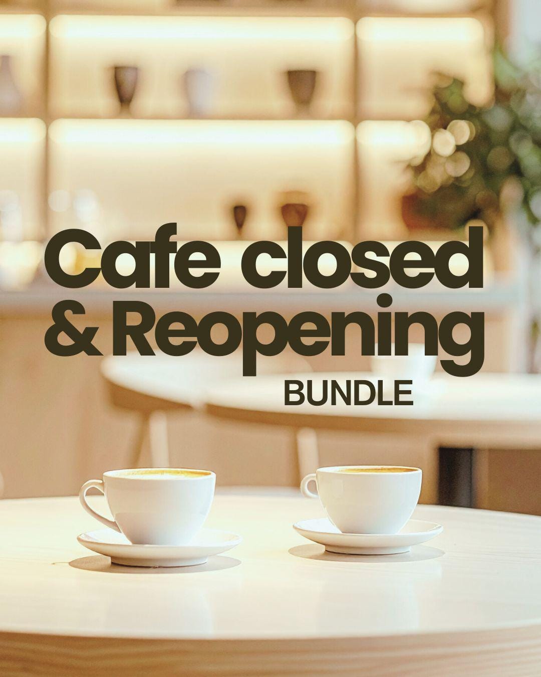 Cafe Instagram Closed and Reopening Canva Templates Bundle | Editable ...