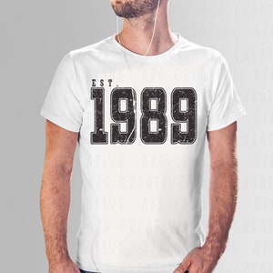 Retro Est 1989 Png Instant Download, 1989 Png, Est 1989 Svg, Vintage ...