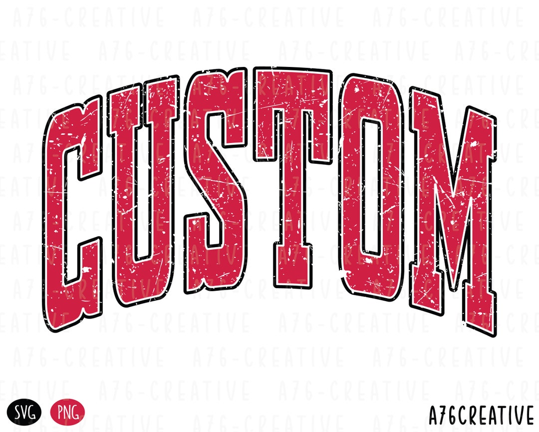 Personalized Custom Team/ Wording Work Order, Retro Varsity Custom ...