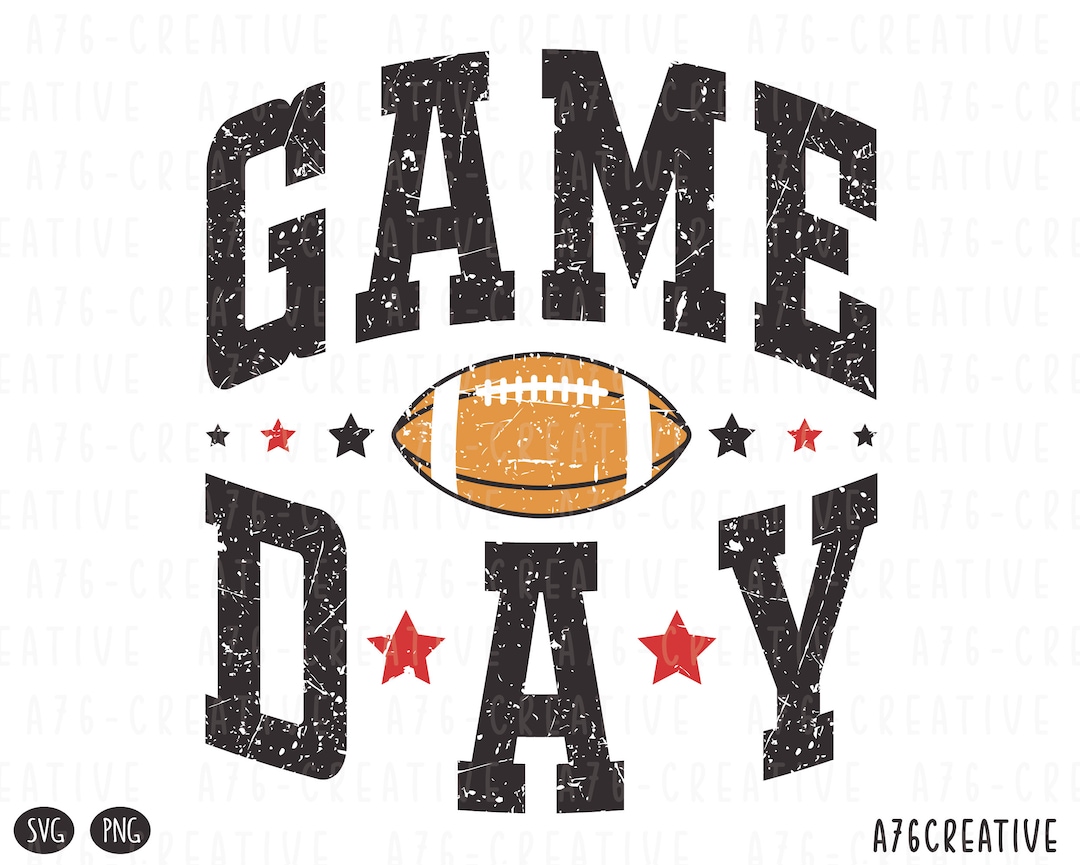 Retro Game Day Football Svg Png, Football Game Day, Vintage Varsity ...