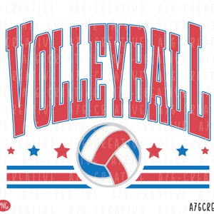 Retro Varsity Volleyball Sublimation Design (SVG & PNG) - Etsy