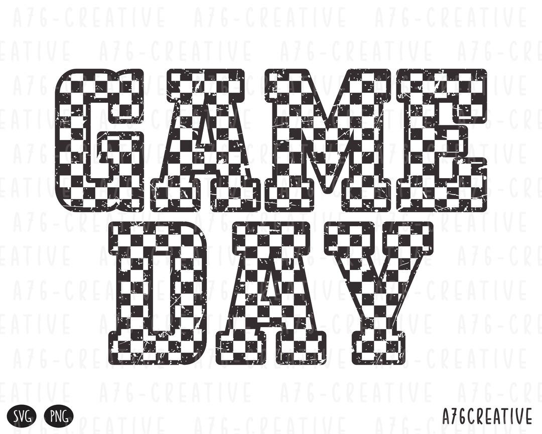 Retro Checkered Game Day Png Instant Download, Checkered Game Day Shirt, Game Day Checkered ...