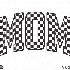 Retro Checkered Mom Design: Mothers Day Sublimation (SVG & PNG) - Etsy