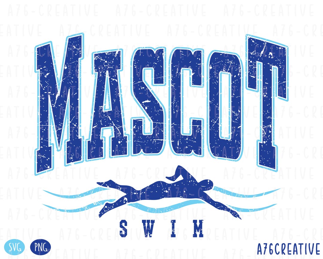 Personalized Swim Team Work Order, Retro Swim Mascot Custom Work Order ...
