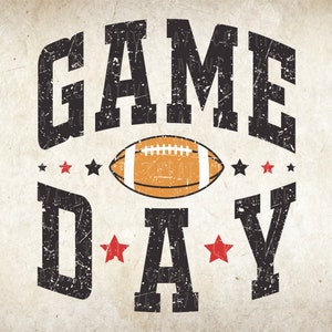 Retro Game Day Football Svg Png, Football Game Day, Vintage Varsity ...