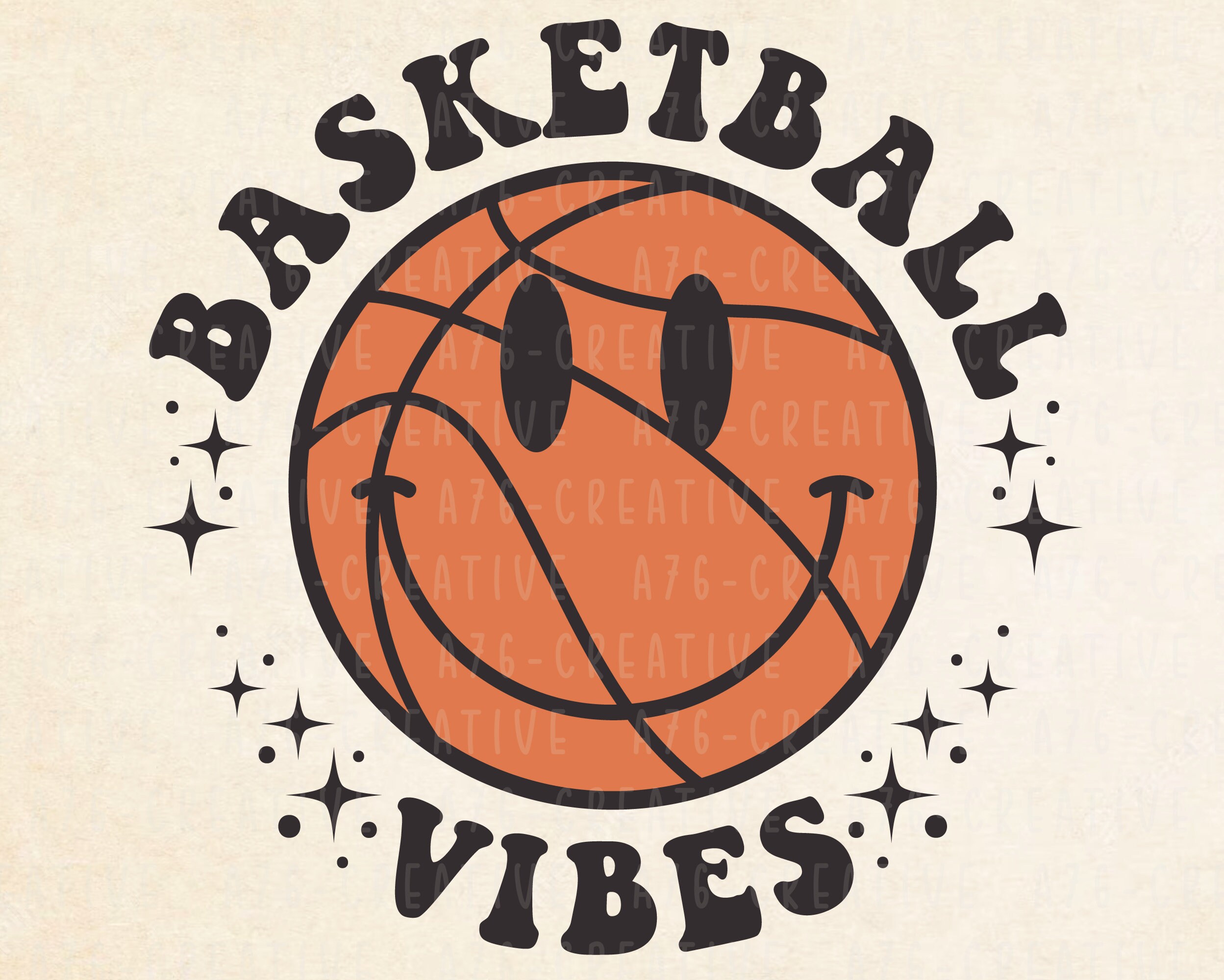 Retro Basketball Vibes Png Instant Download Sublimation - Etsy