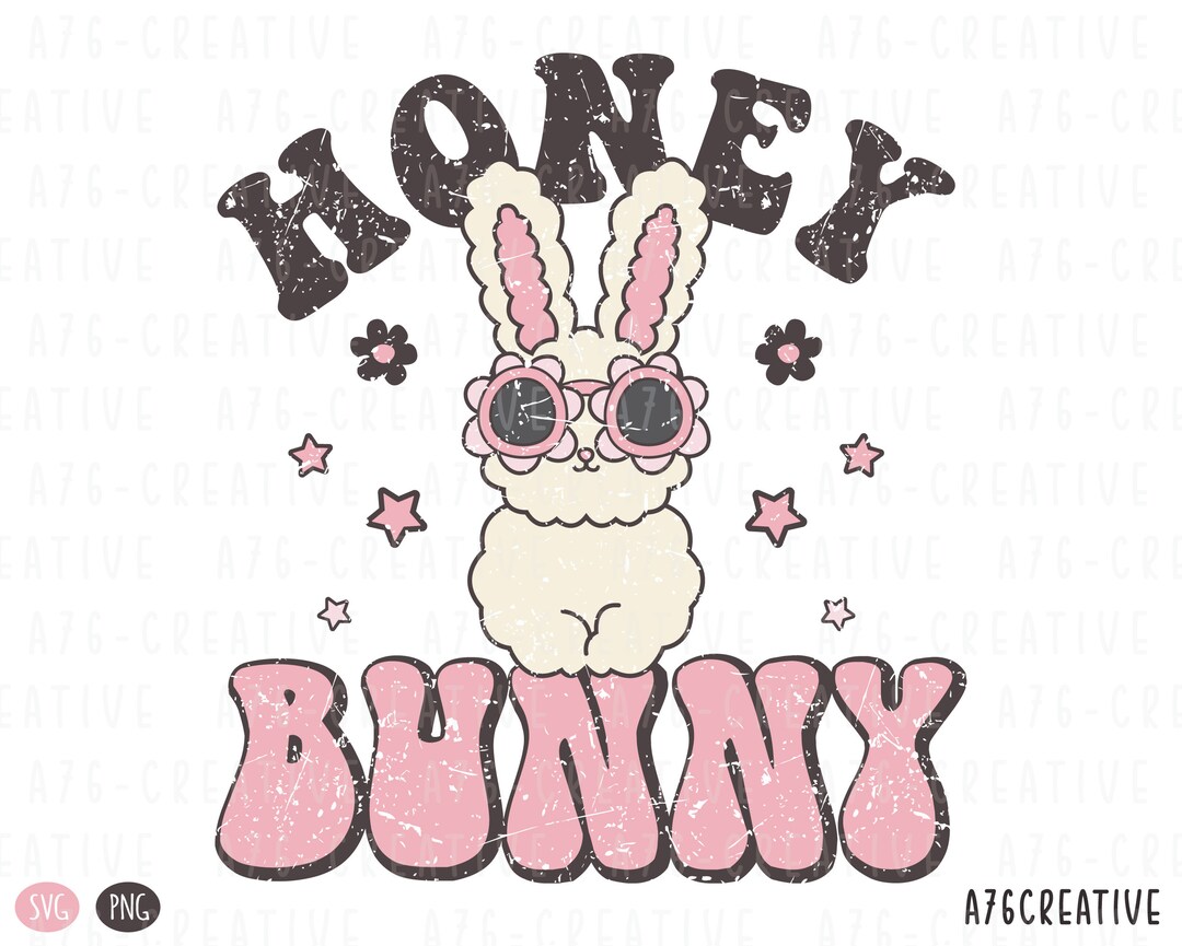 Retro Easter Bunny Svg Png, Easter Png, Vintage Easter Bunny ...