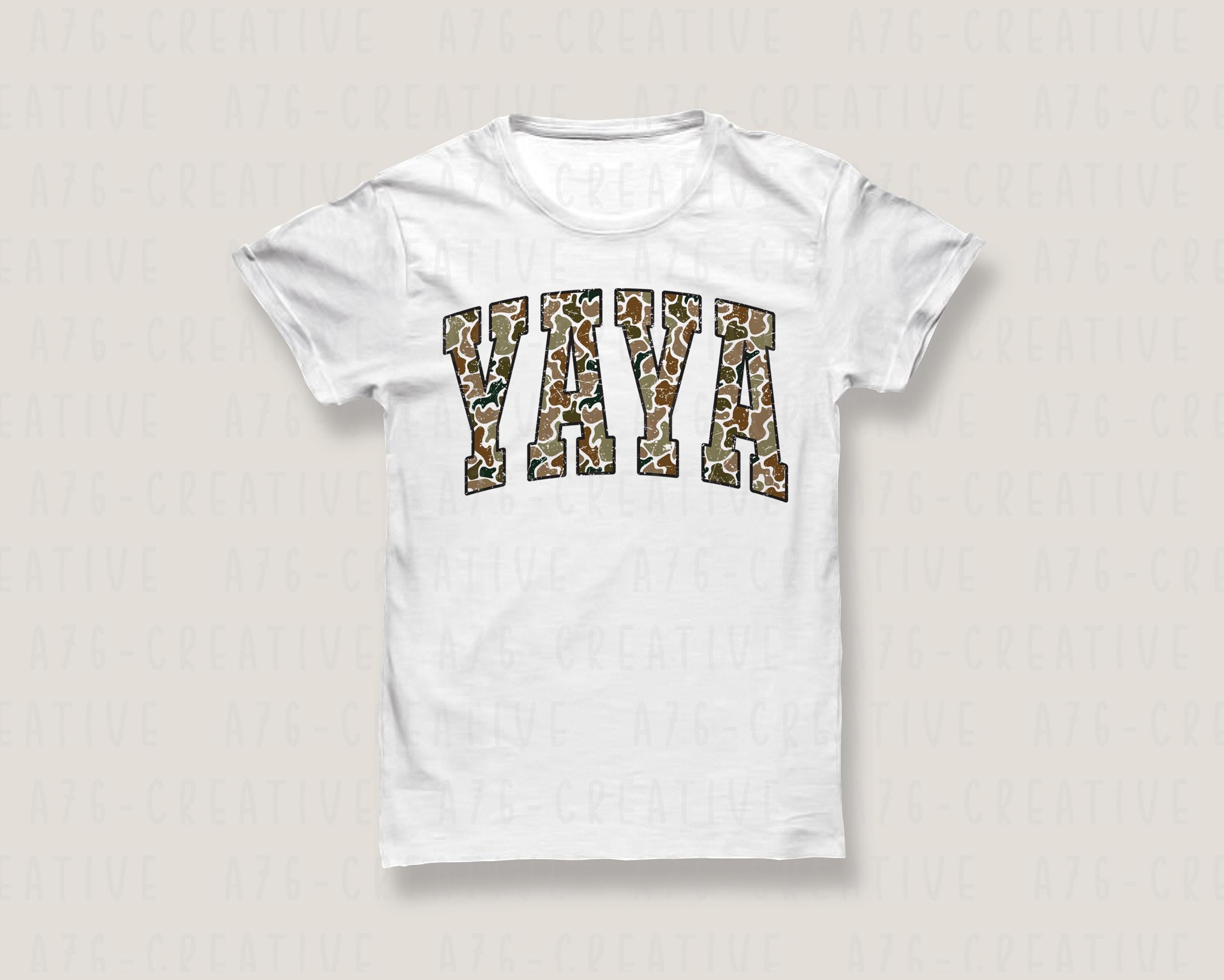 Retro Camo Yaya Design: Sublimation Graphics (SVG & PNG Digital Files ...