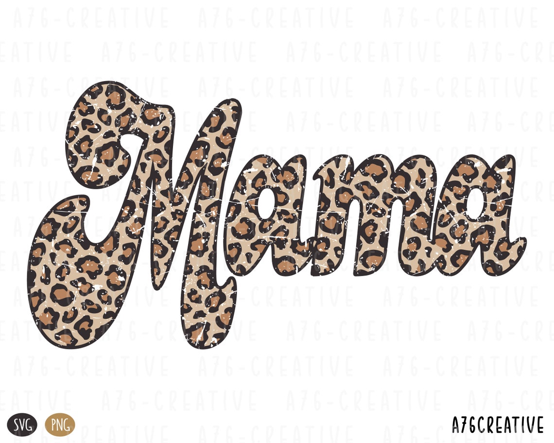 Retro Mama Leopard Print Png Instant Download, Mama Leopard Shirt ...