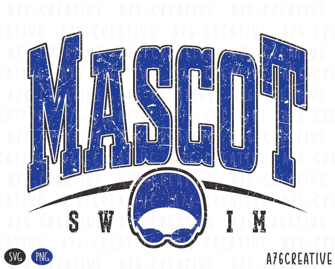 Personalized Swim Team Mascot: Retro Work Order (SVG & PNG) - Etsy